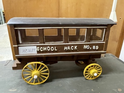 Replica of a school hack Scale model of school hack A horse drawn ...