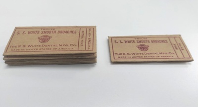 S.S. White Smooth Broaches Fine and Extra Fine; The S.S. White Dental ...