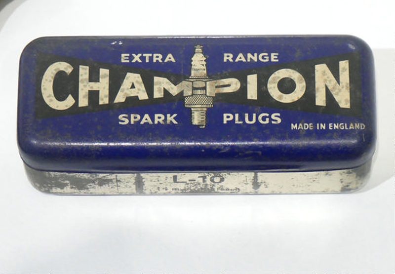 Champion Spark Plug Tin ; Albert Champion Company; c. 1930's-1940's ...