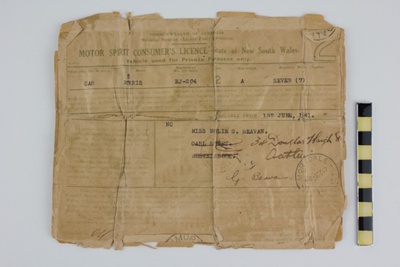 Fuel Ration Card and Motor License; c.1941-1949; 1980.834.2 | eHive