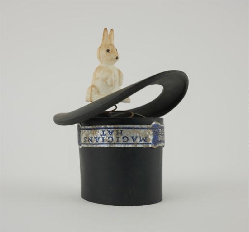 Toy Rabbit in Magicians Hat; c. 1940's ; H2022.6.6 | eHive