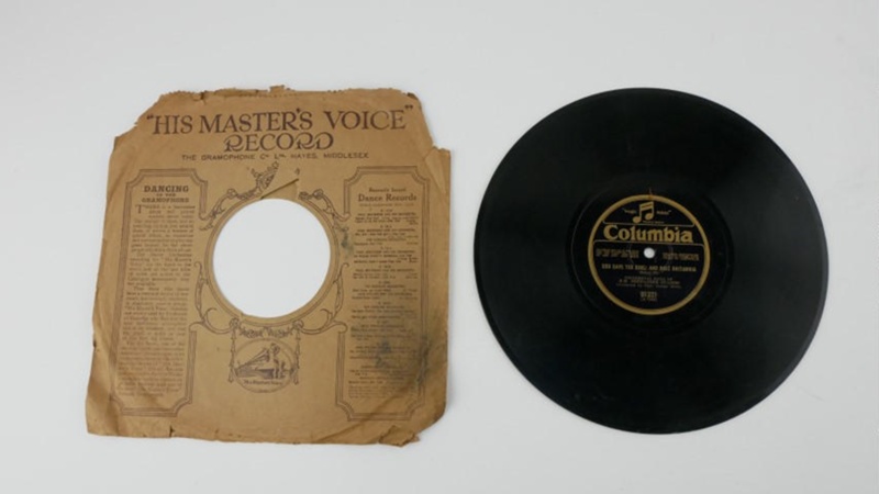 A collection of shellac records; His Master's Voice; c. 1950s; H2022.6. ...