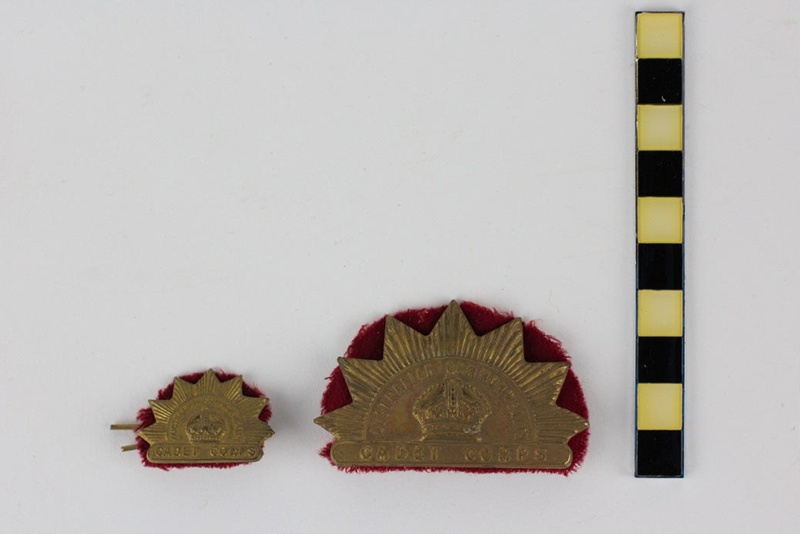 Cadet Corp badges; Unknown maker; c. 1906-1911; H00.101.1-2 | eHive