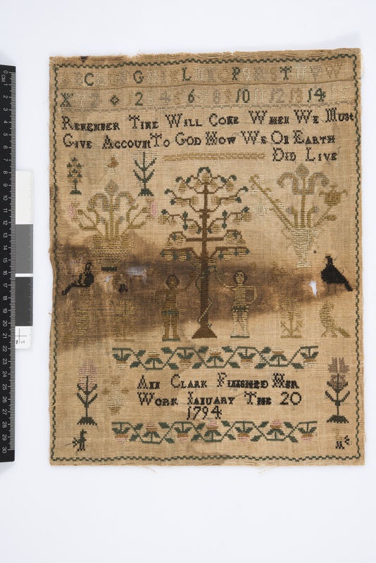 Sampler; Clarke, Ann; 1794; 1980.121 | eHive