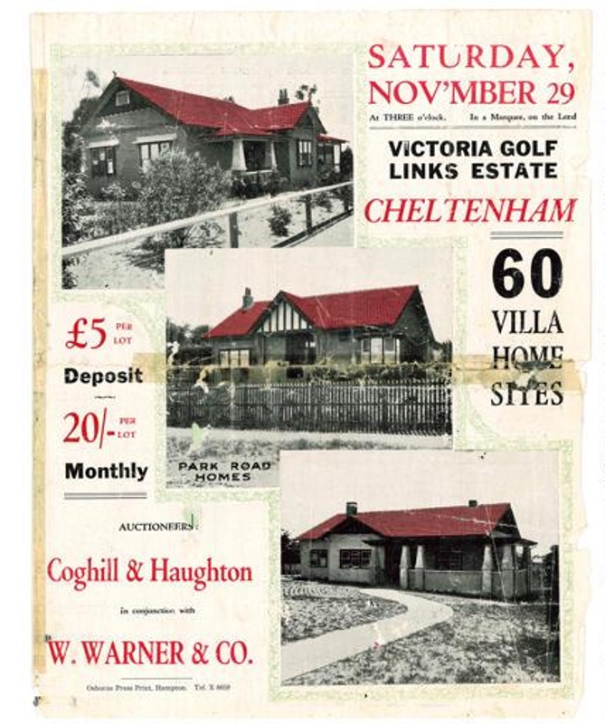 Land sale notice: Victoria Golf Links Estate; 1924; D0158 | eHive