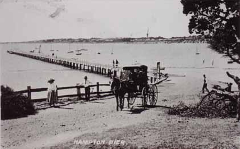 Hampton pier [i.e. Sandringham pier or jetty]; c. 1912; P1759|P1760 | eHive
