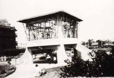 Construction of the Sandringham foreshore rotunda; 1926; P1891 | eHive