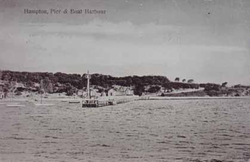 Hampton, pier and boat harbour; 1901?; P1749|P1750 | eHive