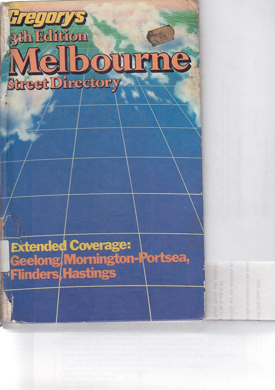 Gregory's Melbourne street directory.; Gregory's Guides and Maps Pty ...