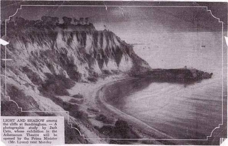 Light and shadow among the cliffs at Sandringham; Cato, Jack; 193 ...