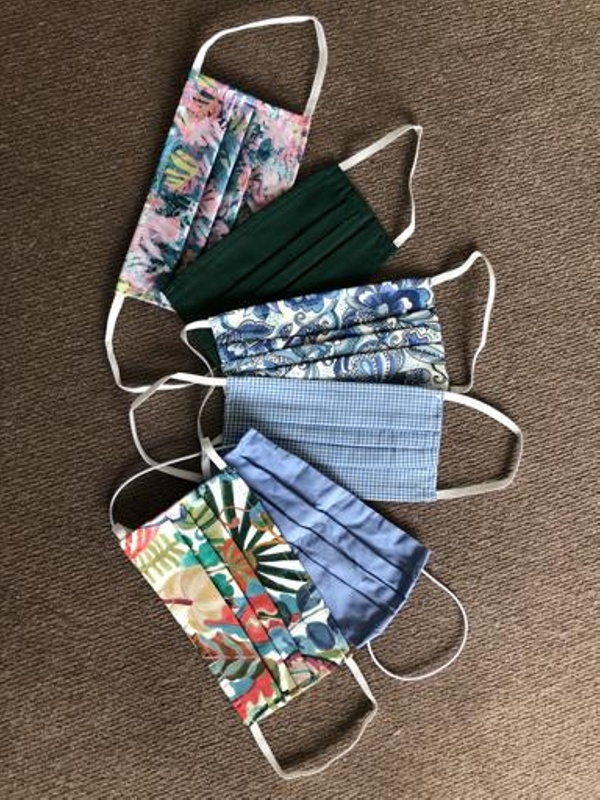 Collection of fabric face masks; Choat, Liz; 2020 Aug. 25; PD3238 | eHive