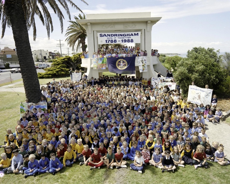 Children at the Rotunda; Reynolds, Pauline; 1988; PD3745 | eHive