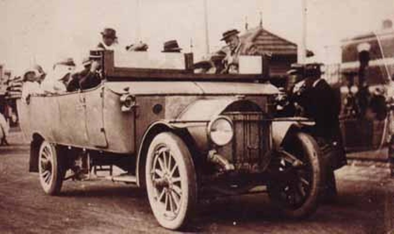 A motor charabanc, or bus, owned and operated by R.C. Bennell, of First ...