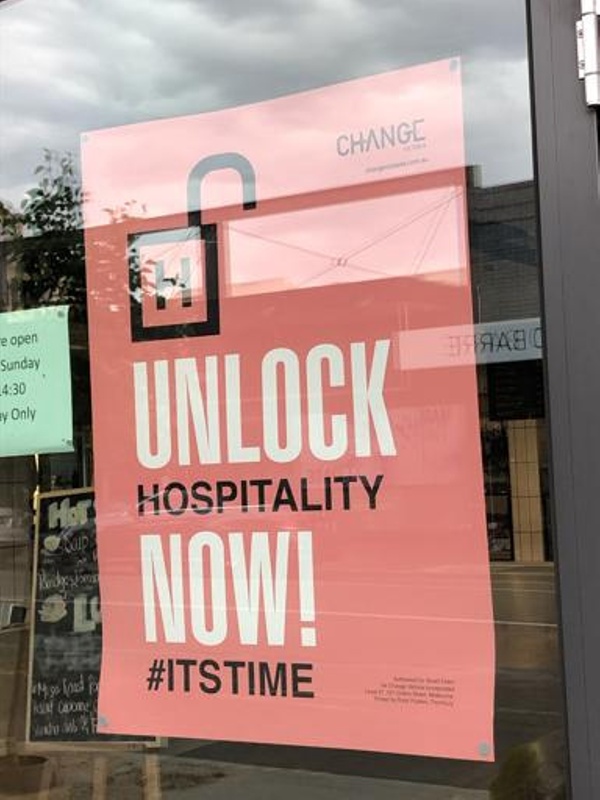 Unlock hospitality campaign poster; Choat, Liz; 2020 Oct. 15; PD3172 ...