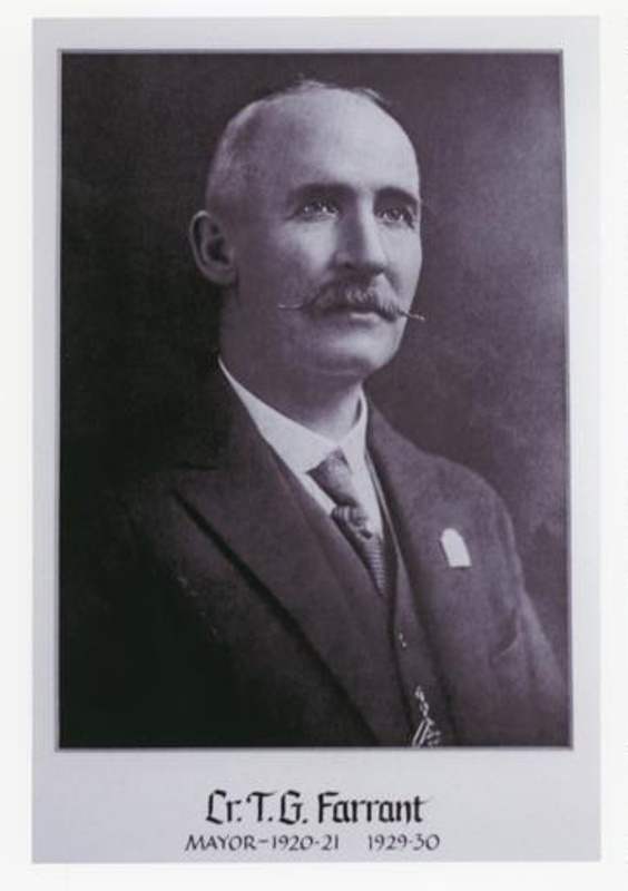 Cr. T. G. Farrant, Mayor of Sandringham, 1920-21, 1929-30; Nilsson, Ray ...