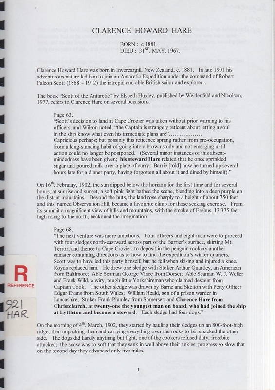 Clarence Howard Hare; Joy, Shirley M.; 2003; B0714 | eHive