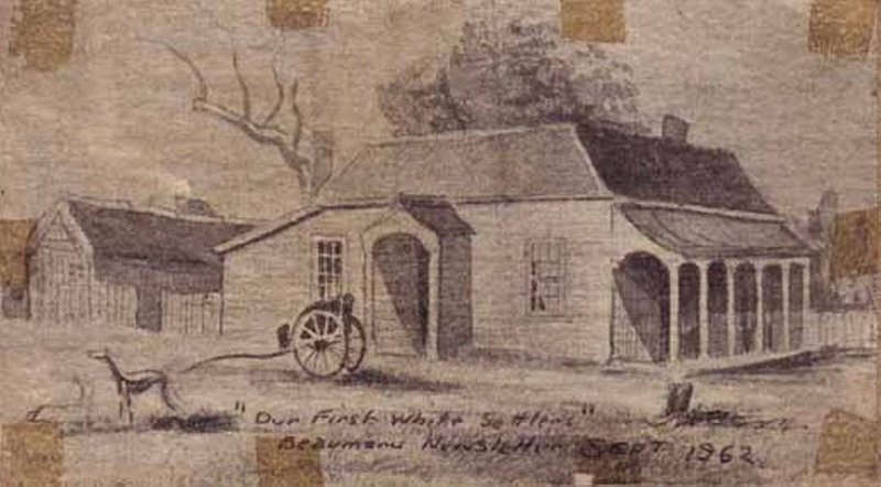 The first house built in Beaumaris.; 1873; P2991 | eHive