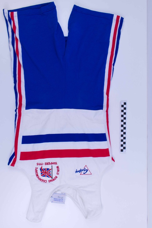Unitard worn by Gillian Lindsay for the 1995 World Rowing Championship ...