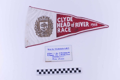 Pennant 1958, Red. Clyde Head of River Race; Unknown; 1958 app; WB.0077 ...