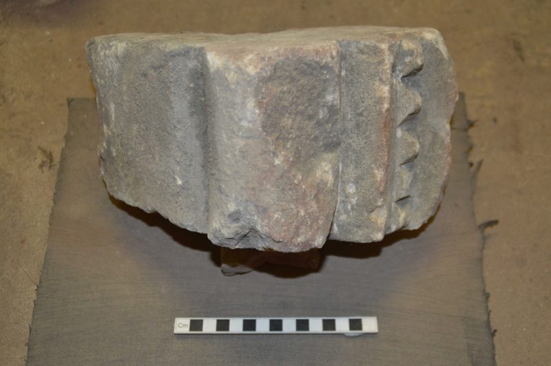 Curved moulding from arch, with dog tooth; 12th century; BRSBC.S11 | eHive