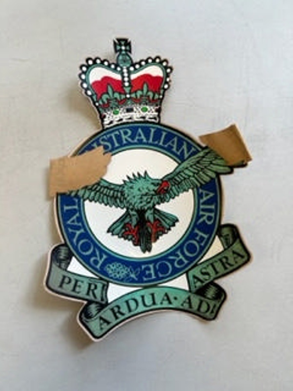 RAAF crest sticker; 2024.311 | eHive