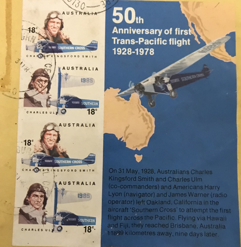 1st Day Cover - 50th Anniversary of First Trans Pacific Flight; 1978 ...