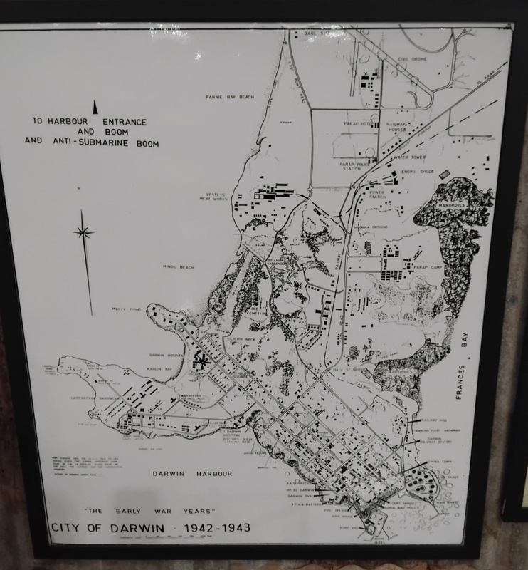 Framed City of Darwin 1942 - 1943 Map; 2024.405 | eHive