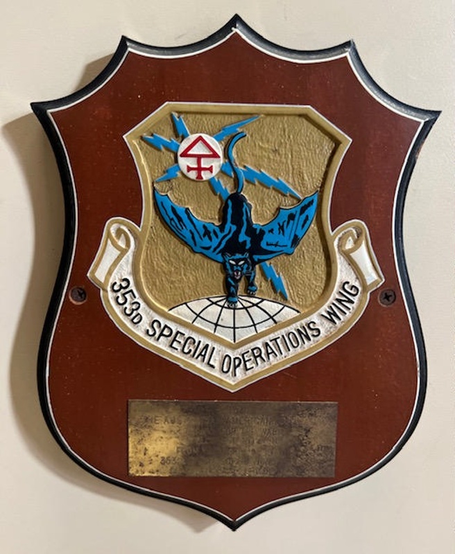 353D SPECIAL OPERATIONS WING Plaque ; 2025.68 | eHive