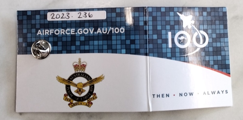 RAAF 100 pin; Brandnet; 2020; 2023.236 | eHive