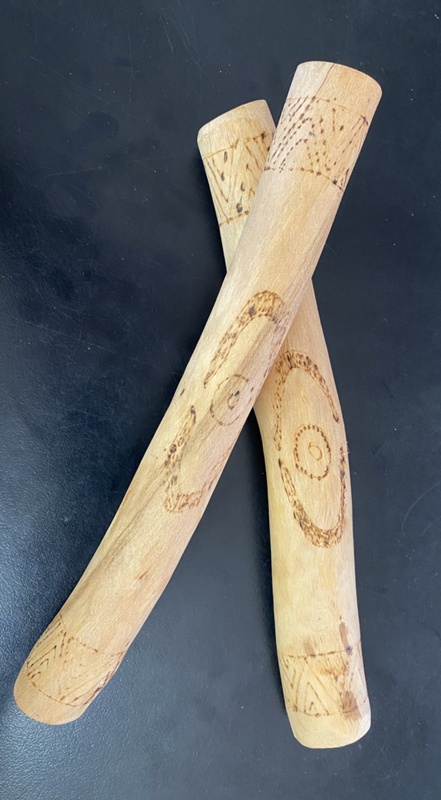 Pair of Aboriginal Clap Sticks; IND004 | eHive