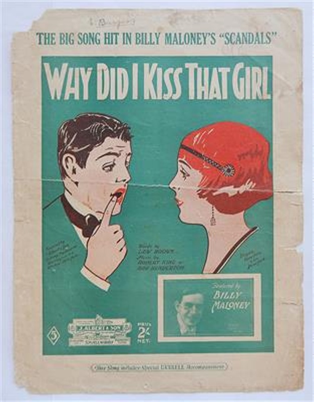 Sheet Music - Why did I Kiss that Girl?; Brown, Lew; King, Robert ...