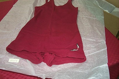 Swim suit, ladies pure wool, red 1932, Speedo; 06459 | eHive