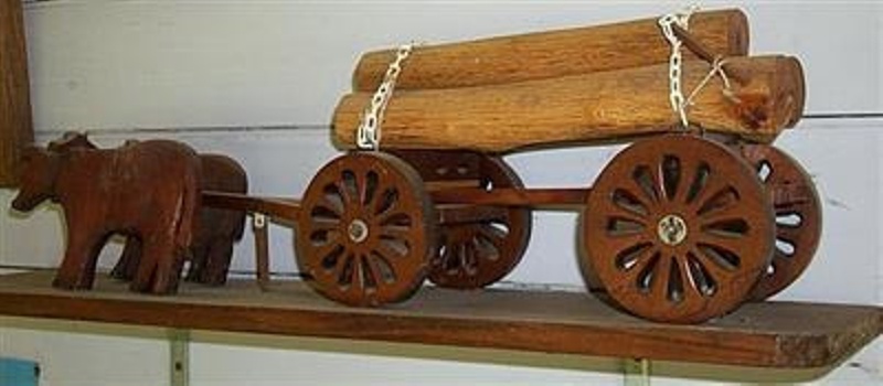 Model Of Loaded Timber Bullock Wagon; No Date; BH4 | eHive