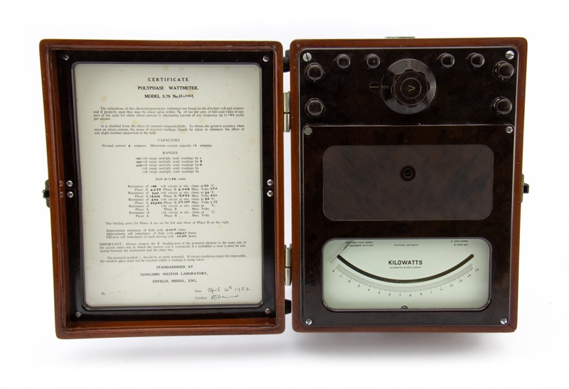 SANGAMO WESTON POLYPHASE WATTMETER; Sangamo Weston; 1950s; TPSM1233 | eHive