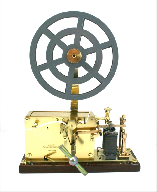 SIEMENS TELEGRAPH REGISTER - PAPER TAPE EMBOSSING; Siemens; 1850s ...
