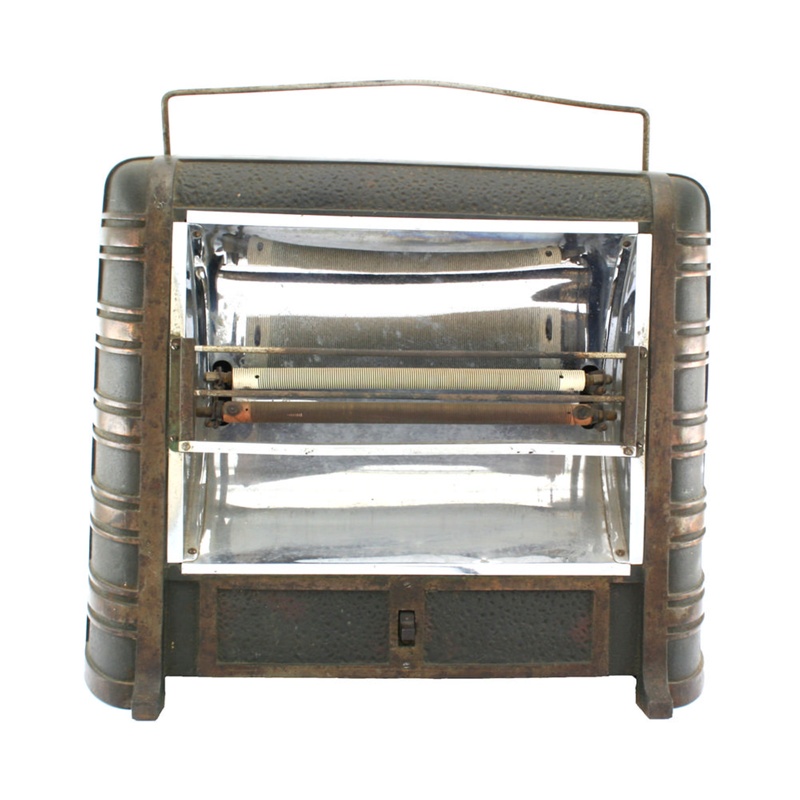 HECLA CAST BRONZE HOUSING TWO BAR ELECTRIC RADIATOR; Hecla; 1950s ...