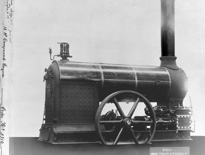 PHOTOGRAPH OF ORIGINAL POWERSTATION FOWLER ENGINE NO.5719; 1888; TPSM16 ...